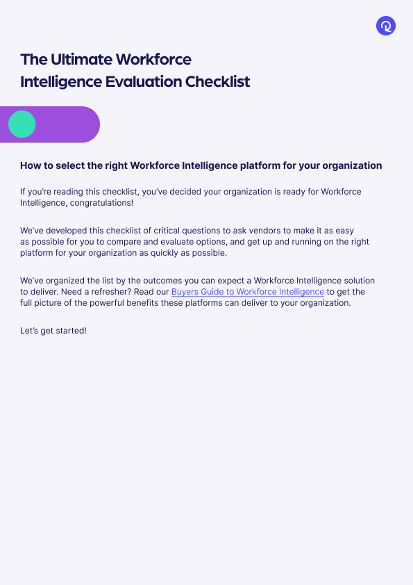 Checklist: Evaluating Workforce Intelligence Solutions | Reejig